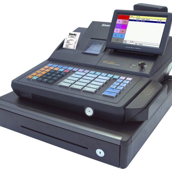 Sam4s SPS-520R Cash Register (Raised keyboard) | J&J Cash Registers
